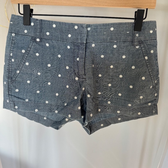 J. Crew Factory | Shorts | J Crew Factory Polka Dot Denim Shorts | Poshmark